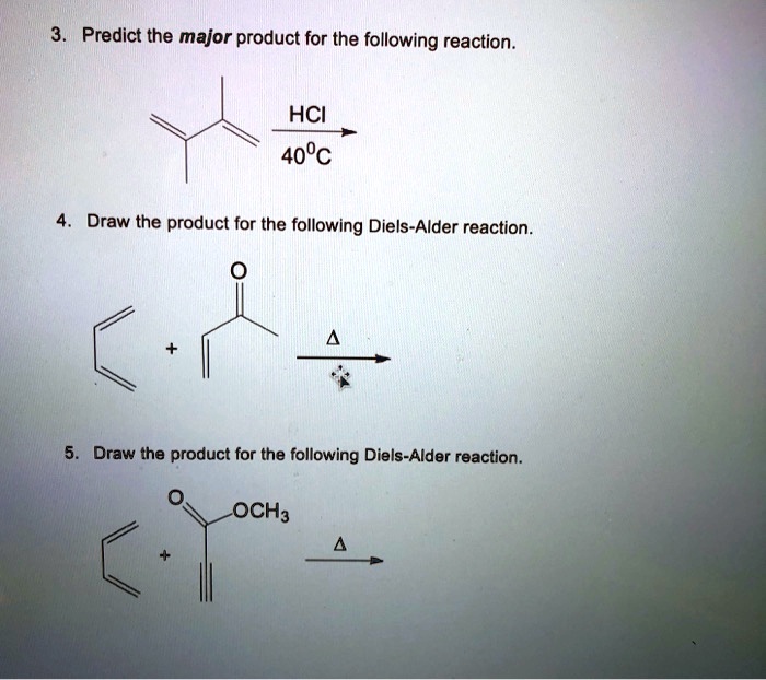 SOLVED: Predict the major product for the following reaction. HCI 40'c Draw the product for the ...