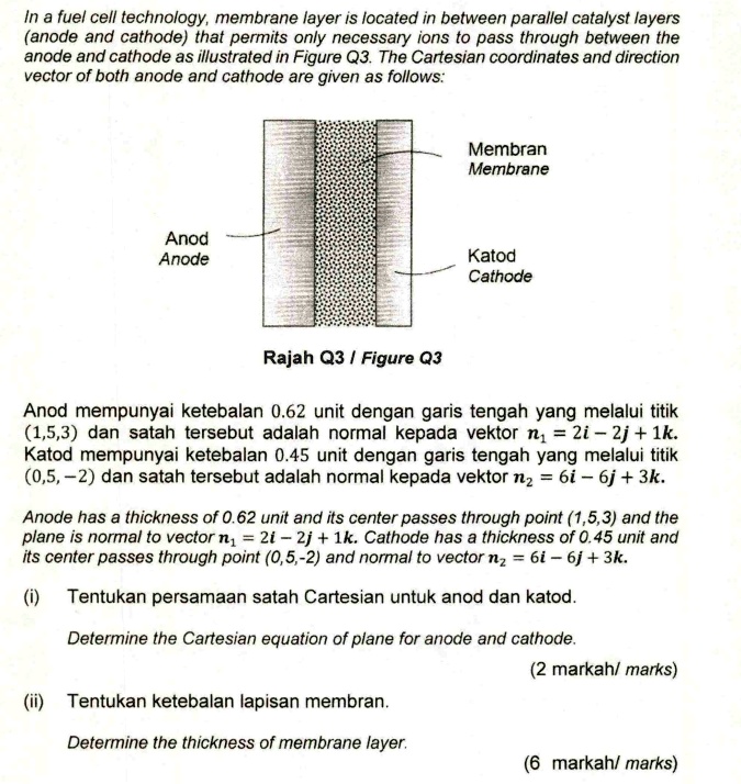 SOLVED: In a fuel cell technology, the membrane layer is located ...