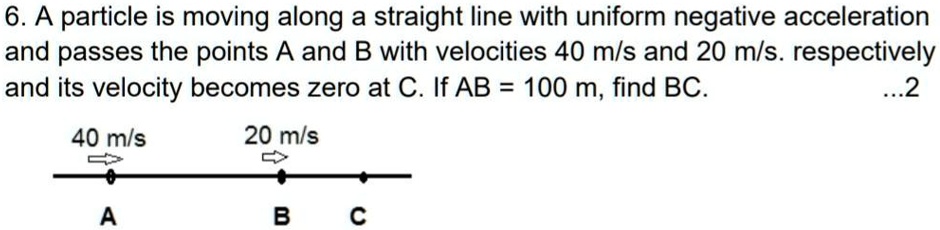 SOLVED: 'A particle is moving along a straight line with uniform ...