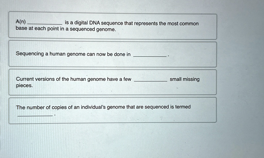 A(n) is a digital DNA sequence that represents the most...