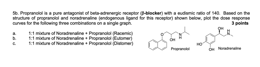 SOLVED: Sb. Propranolol is a pure antagonist of beta-adrenergic ...