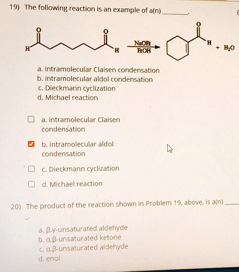 19 the following reaction is an example of an naob boh h ho...