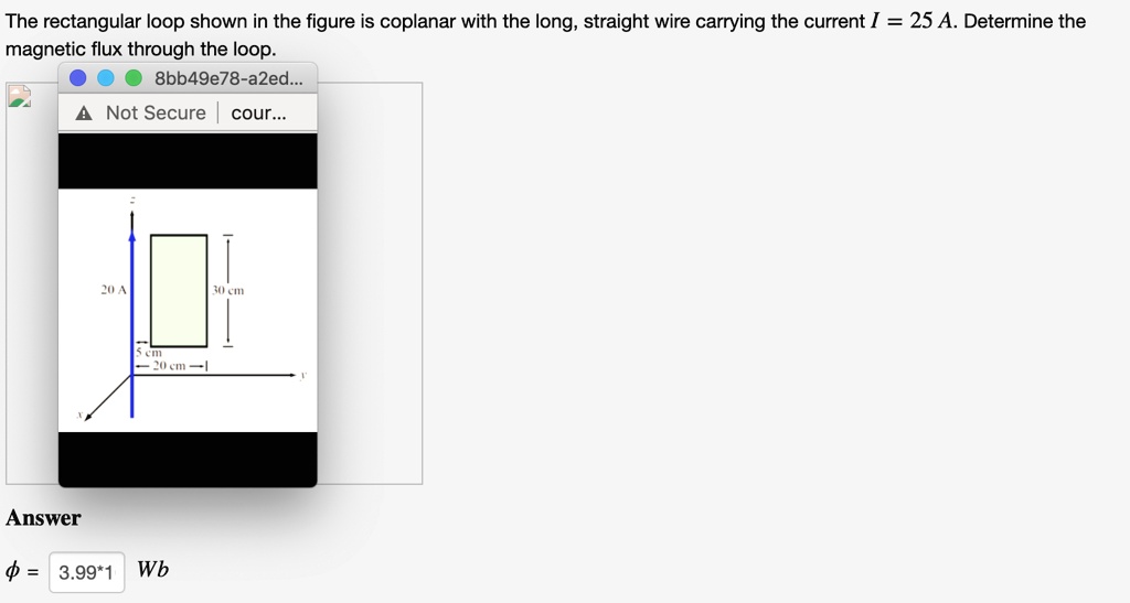 SOLVED: The rectangular loop shown in the figure is coplanar with the long, straight wire ...