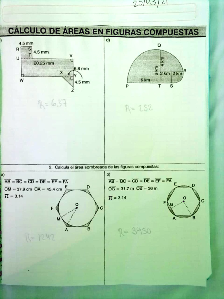 Calculo De Areas De Figuras Geometricas Compuestas Ejercicio Y | My XXX ...