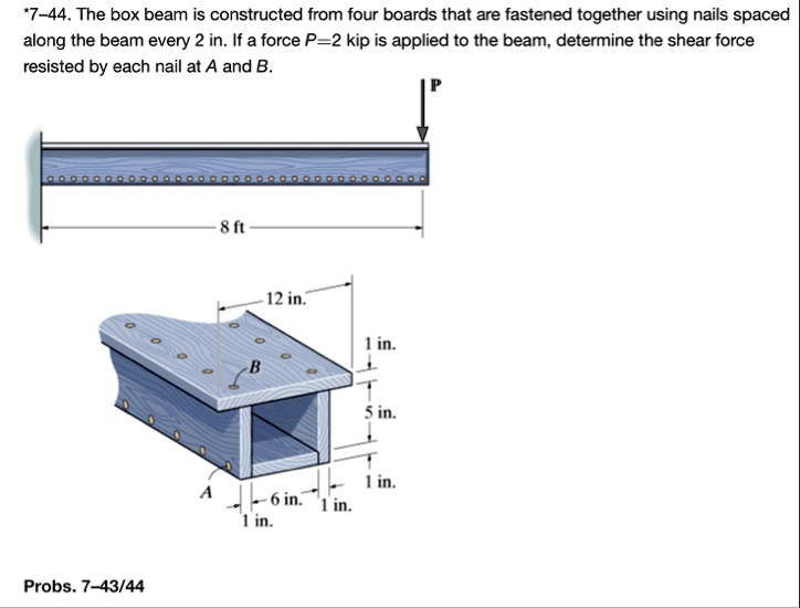[GET ANSWER] 7 44 the box beam is constructed from four boards that are ...