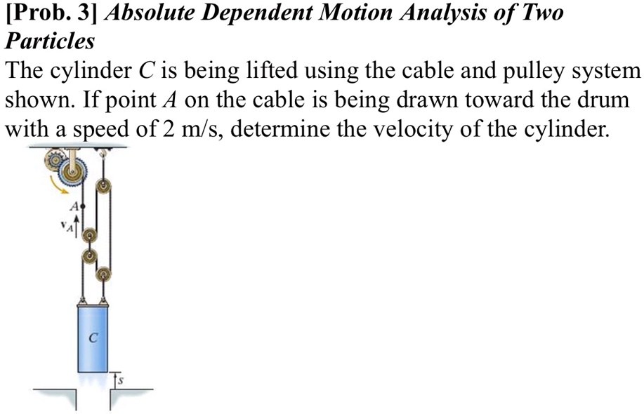 [Prob. 3] Absolute Dependent Motion Analysis of Two Particles The ...