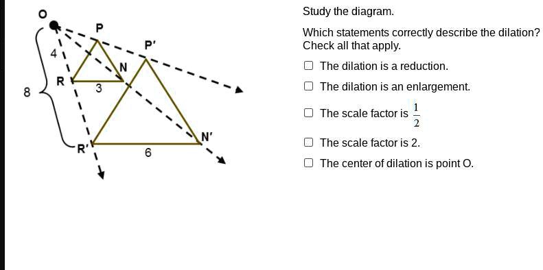 P P' 4 - N R 3 8 Study the diagram. Which statements correctly describe ...