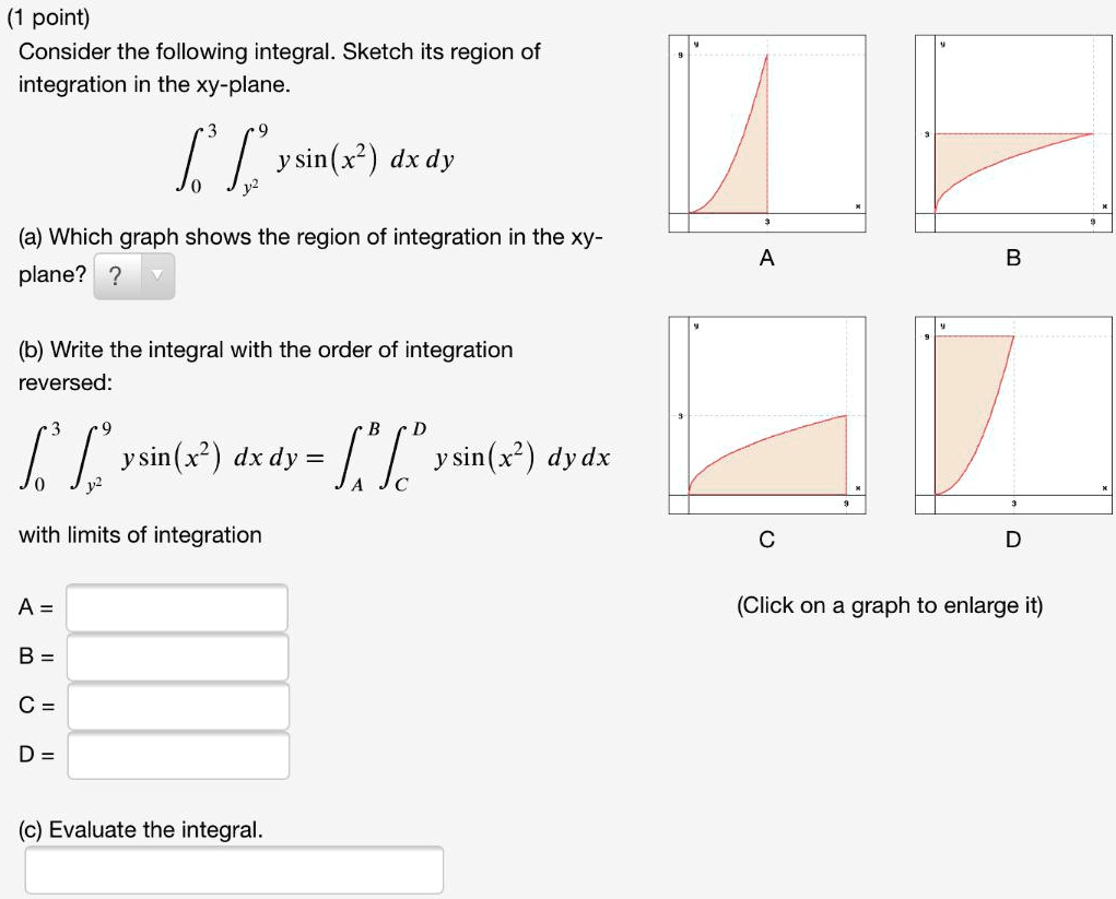 SOLVED: Consider the following integral: Sketch its region of ...
