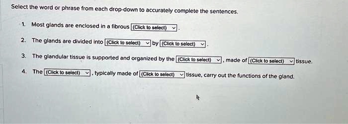 Select the word or phrase from each drop-down to accurately complete ...