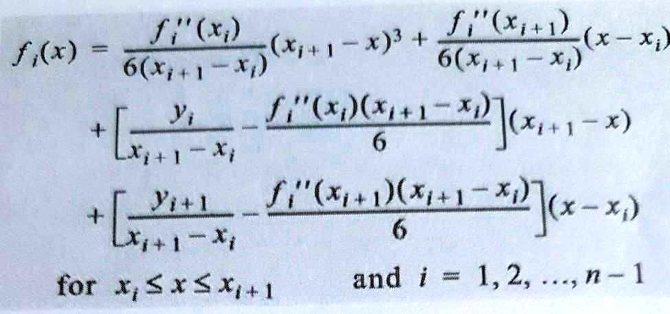 Hi Im Currently Trying To Create A Matlab Code For Cubic Spline