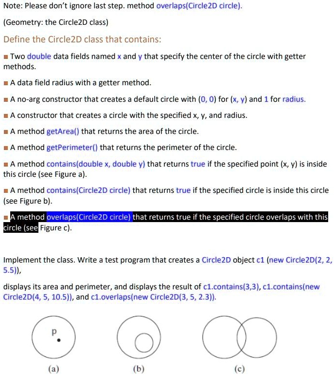 (Geometry: The Circle2D Class) Using Java NetBeans IDE - Please write ... (Geometry: The Circle2D Class) Using Java NetBeans IDE - Please write ...