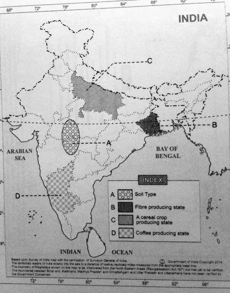 SOLVED: Q.3. In the given political outline map of India, there are ...