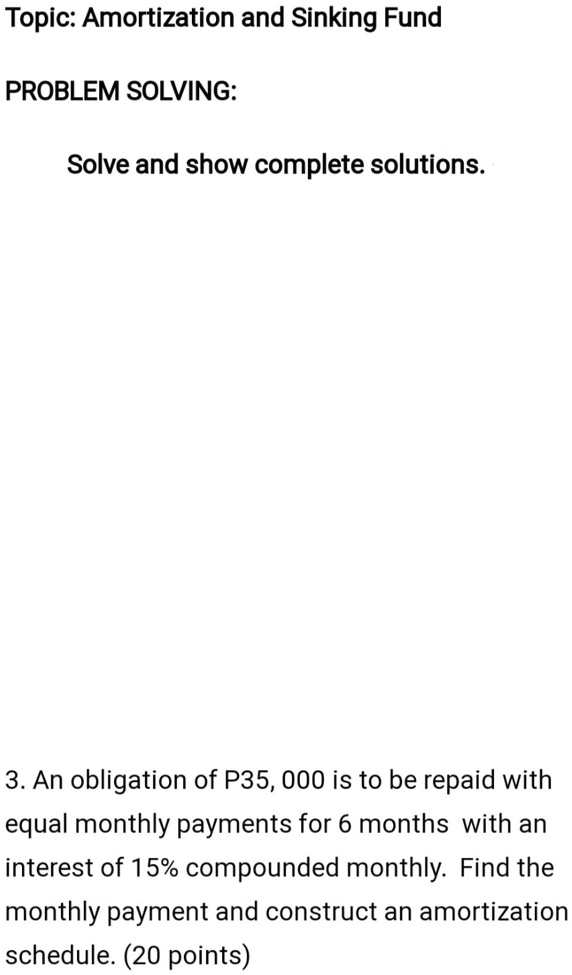 Amortization Table Problem Example | Cabinets Matttroy