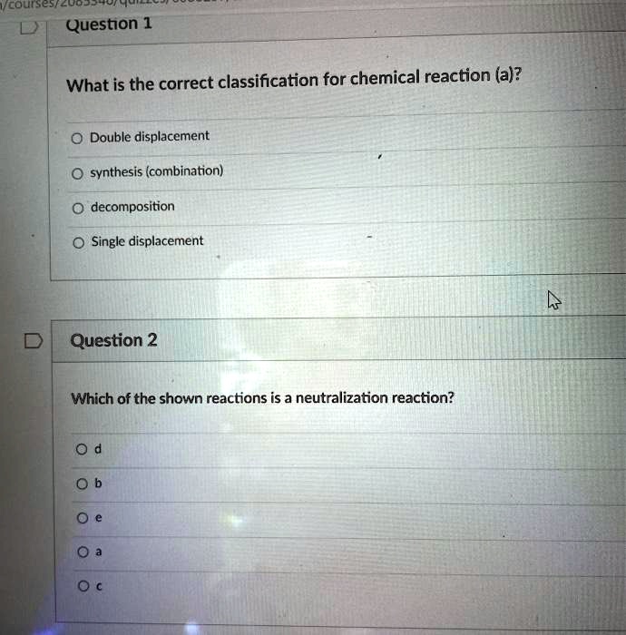 SOLVED: Vocabulary Quiz Question 1 What is the correct classification ...