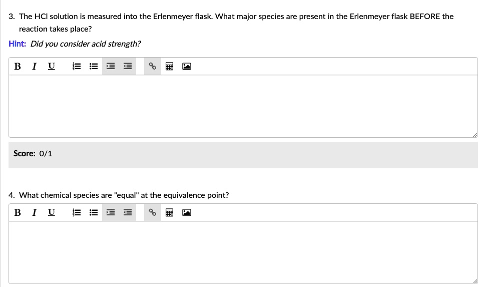 3. The HCl solution is measured into the Erlenmeyer flask. What major ...