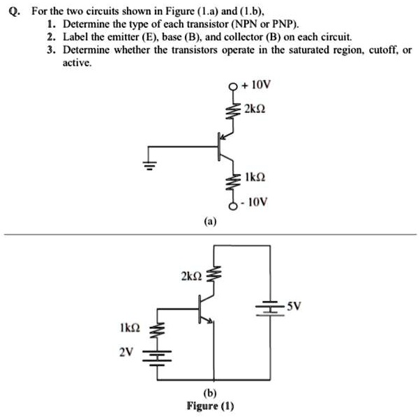 For the two circuits shown in Figure (L.a) and (1.6), determine the ...
