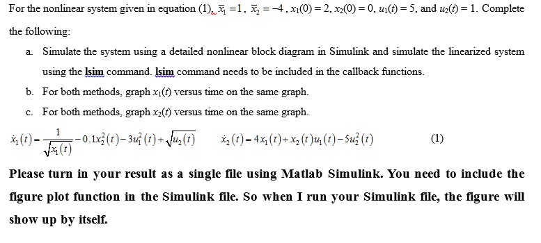 Solved Please Turn In Your Result As A Single File Using Matlab 0261