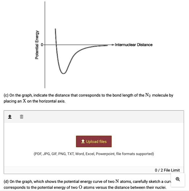 energy potential internuclear distance c on the graph indicate the ...