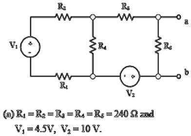 SOLVED: Calculate the open circuit voltage, Vab, in the circuit shown. Calculate the short ...