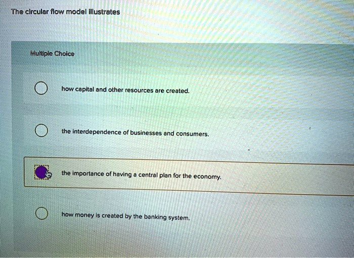 The circular flow model illustrates Multiple Choice how capital and ...