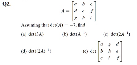 assuming that deta 7 find det3a deta 1 det2a det2a det 07913