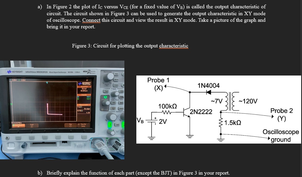 Solved A In Figure 2 The Plot Of Ic Versus Vce For A Fixed Value Of