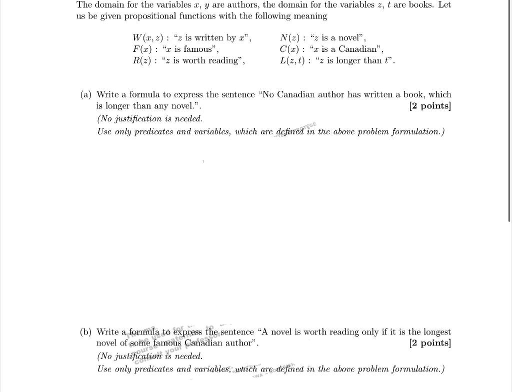 SOLVED: The domain [or the variables %, y are authors. the domlain for ...
