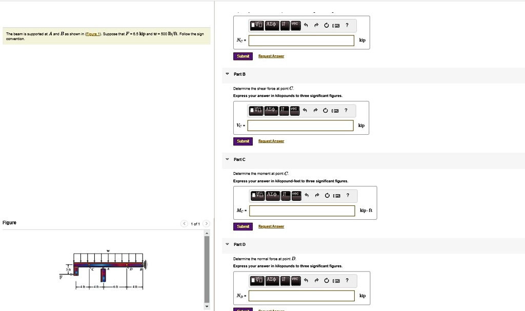the beam is supported at a and b as shown in figure 1 suppose that f 65 ...