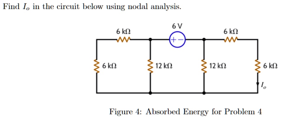 Find Io in the circuit below using nodal analysis.