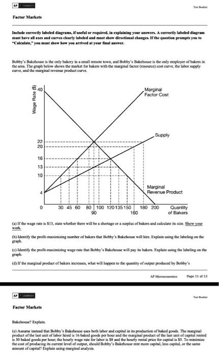 SOLVED: Factor Markets Include correctly labeled diagrams, if useful or required, in explaining ...
