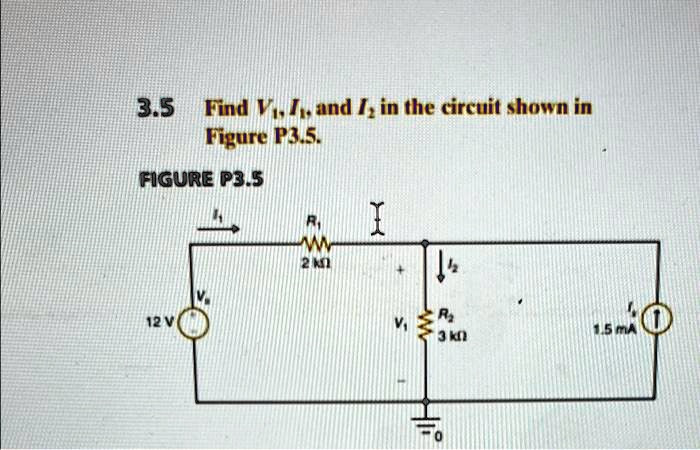 find v1 i1 and i2 in the circuit shown 35find and iin the circuit shown in figure p35 figure p35 ...