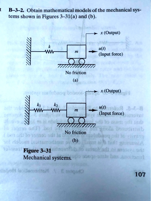 b 3 2 obtain mathematical models of the mechanical sys tems shown in figures 3 31a and 6 output ...