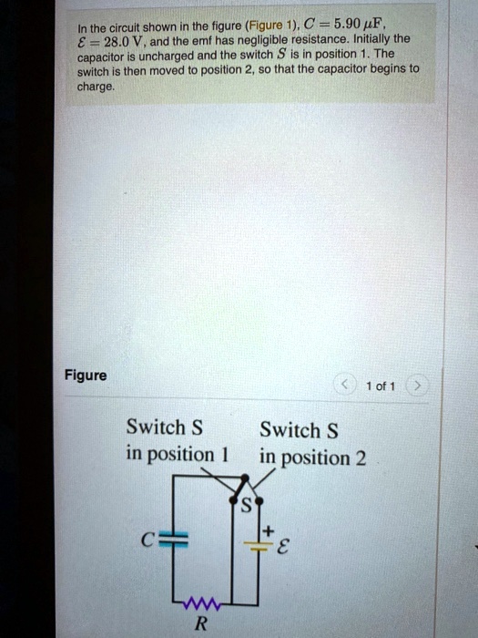 SOLVED: In the circuit shown in the figure (Figure 1), C = 5.90 Î¼F; V ...