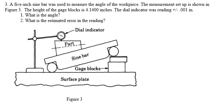 VIDEO solution: A five-inch sine bar was used to measure the angle of ...