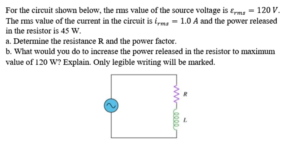 for the circuit shown below the rms value of the source voltage is erms ...