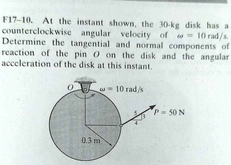 SOLVED: The radius of gyration of the uniform disk about the pin point ...
