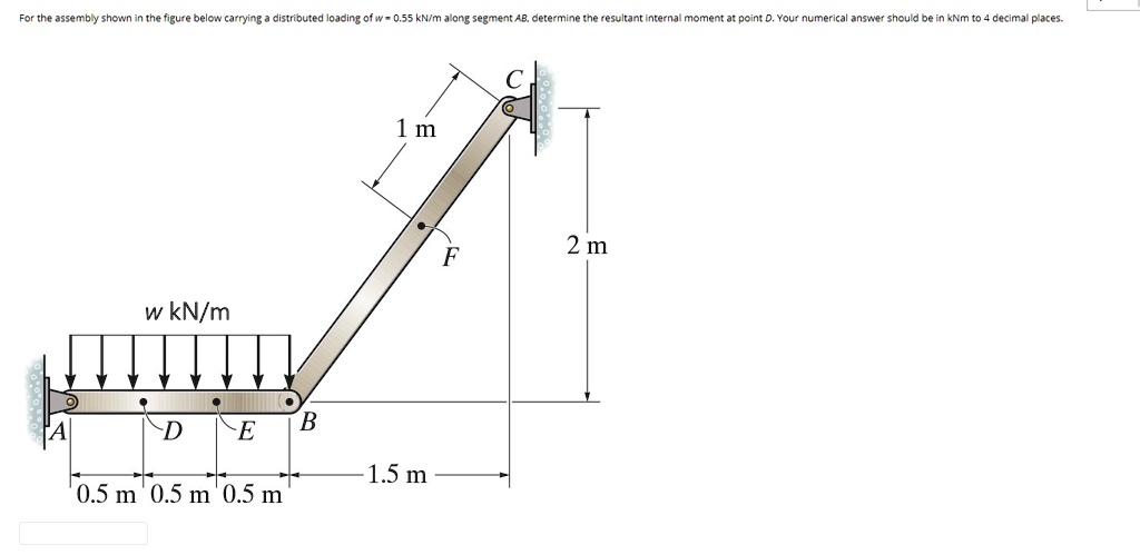 For the assembly shown in the figure below carrying a distributed ...