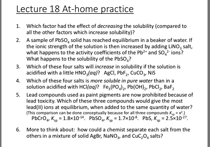 SOLVED: Lecture 18 At-home practice Which factor had the effect of ...