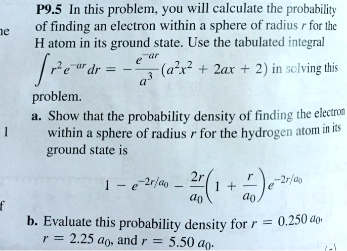 SOLVED: P9.5 In this problem, you will calculate the probability of ...