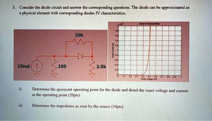 3. Consider the diode circuit and answer the corresponding questions ...
