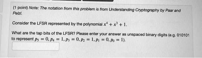 SOLVED: 1 point) Note:The notation from this problem is from ...