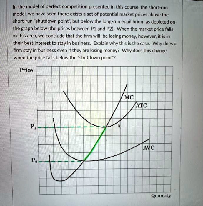 SOLVED: In the model of perfect competition presented in this course ...