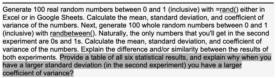 Solved Generate 100 Real Random Numbers Between 0 And 1 Inclusive With Rand Either In 7967