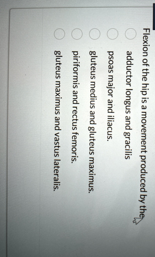 Flexion of the hip is a movement produced by the adductor longus and ...