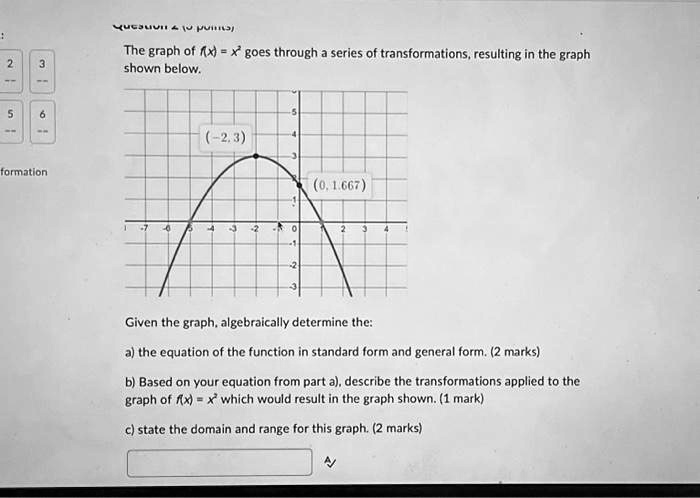 SOLVED: Texts: The graph of f(x) goes through a series of transformations, resulting in the ...