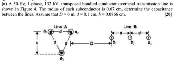 SOLVED: A 50-Hz, 1-phase, 132 kV transposed bundled conductor overhead ...