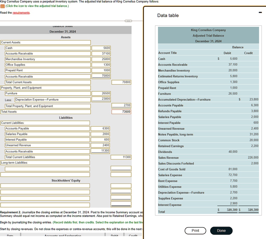 SOLVED: Texts: (Click the icon to view the adjusted trial balance ...