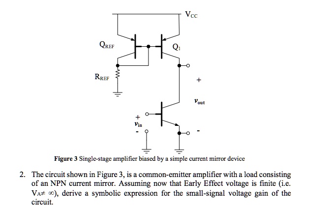 Figure 3 single stage amplifier biased by a simple current...