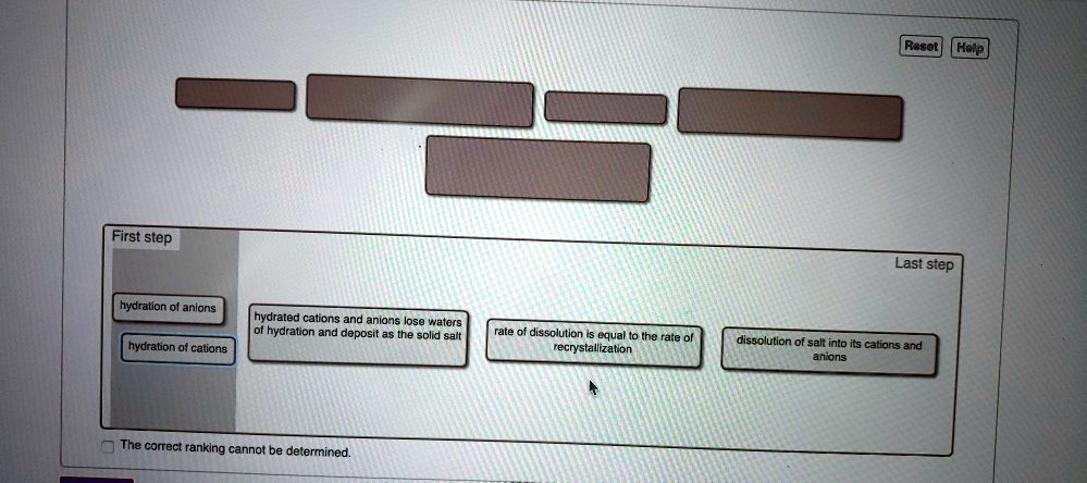 SOLVED: First step Last step hydration , anions hydrated cations and ...