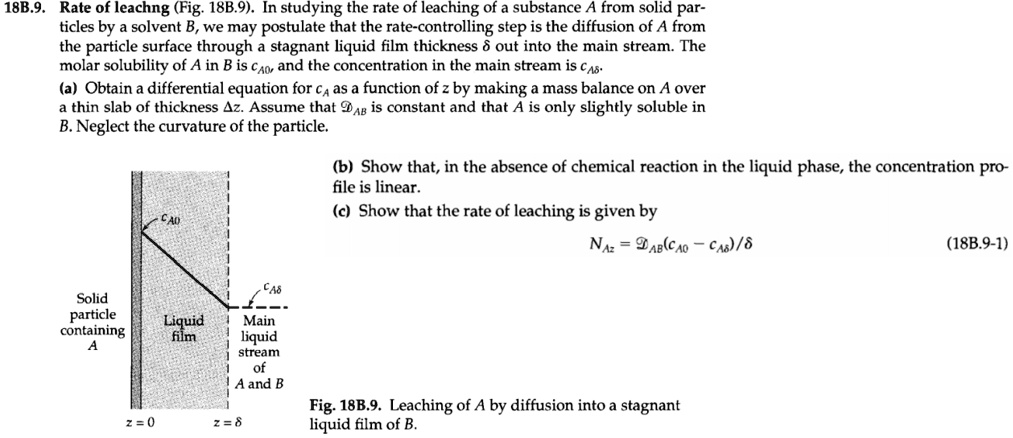 18B.9. Rate of leaching (Fig. 18B.9). In studying the rate of leaching ...